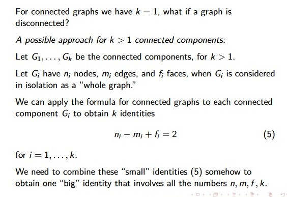 Solved Extend the Euler's formula for connected planar | Chegg.com