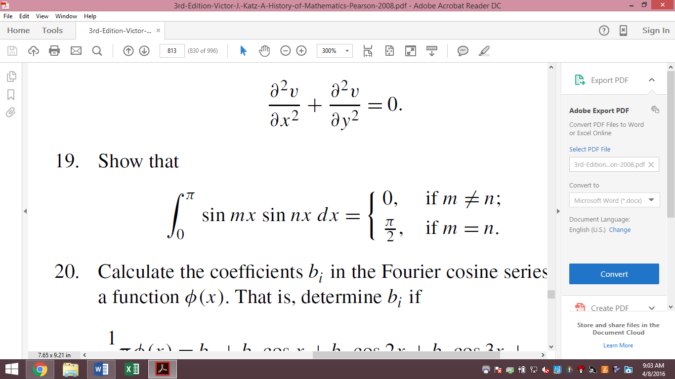 Solved Show that integral_0^pi sin mx sin nx dx = {0, if m | Chegg.com
