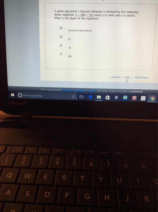 Solved A given operation's forecast behavior is defined by | Chegg.com