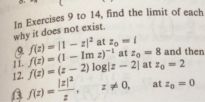 Solved # 9,#13 Find the limit of each function at the given | Chegg.com