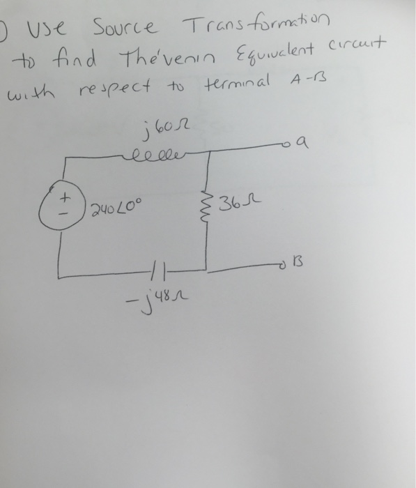 Solved Use source Transformation to find the eminent circuit | Chegg.com
