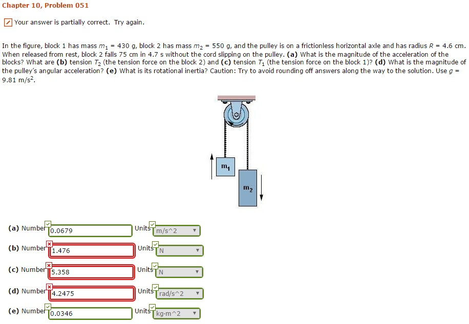 Solved Chapter 10, Problem 051 Your answer is partially | Chegg.com