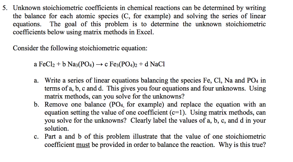 Coefficient Of A Chemical Equation