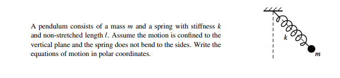Solved A pendulum consists of a mass and a spring with | Chegg.com