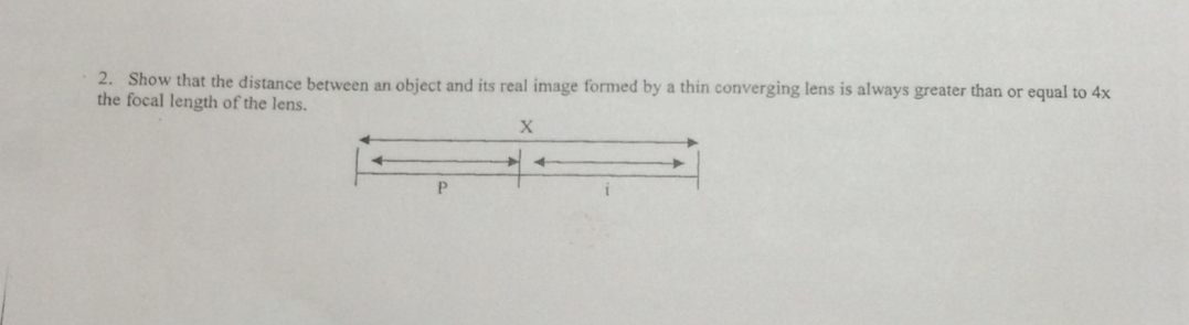 Solved Show that the distance between an object and its real | Chegg.com