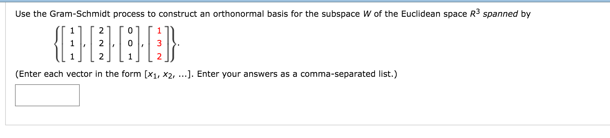 Solved Use the Gram-Schmidt process to construct an | Chegg.com
