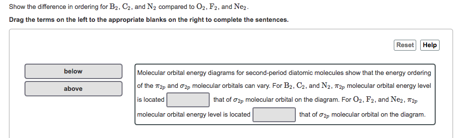 Solved Show the difference in ordering for B2, C2, and N2 | Chegg.com