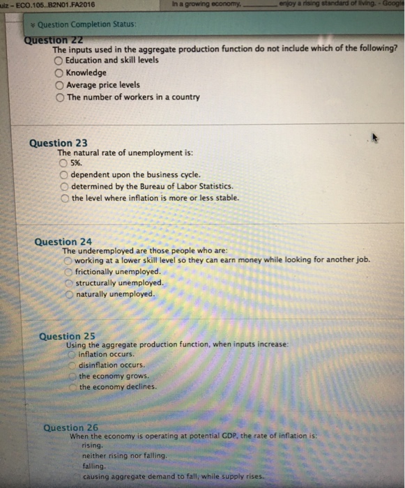 Solved The inputs used in the aggregate production function | Chegg.com