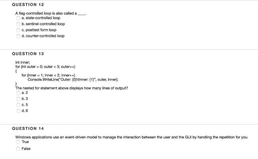 Solved QUESTION 1 for (int i = 0; i