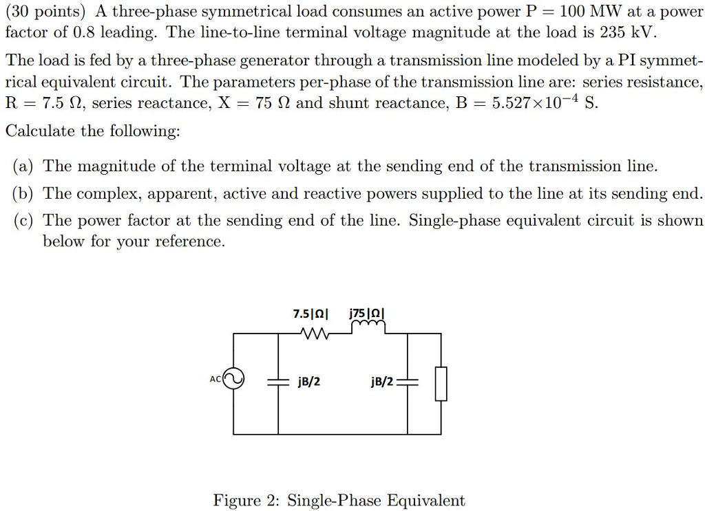Solved A three-phase symmetrical load consumes an active | Chegg.com