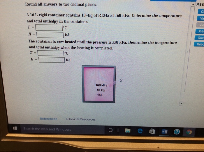 Solved Round all answers to two decimal places. A 16 L | Chegg.com