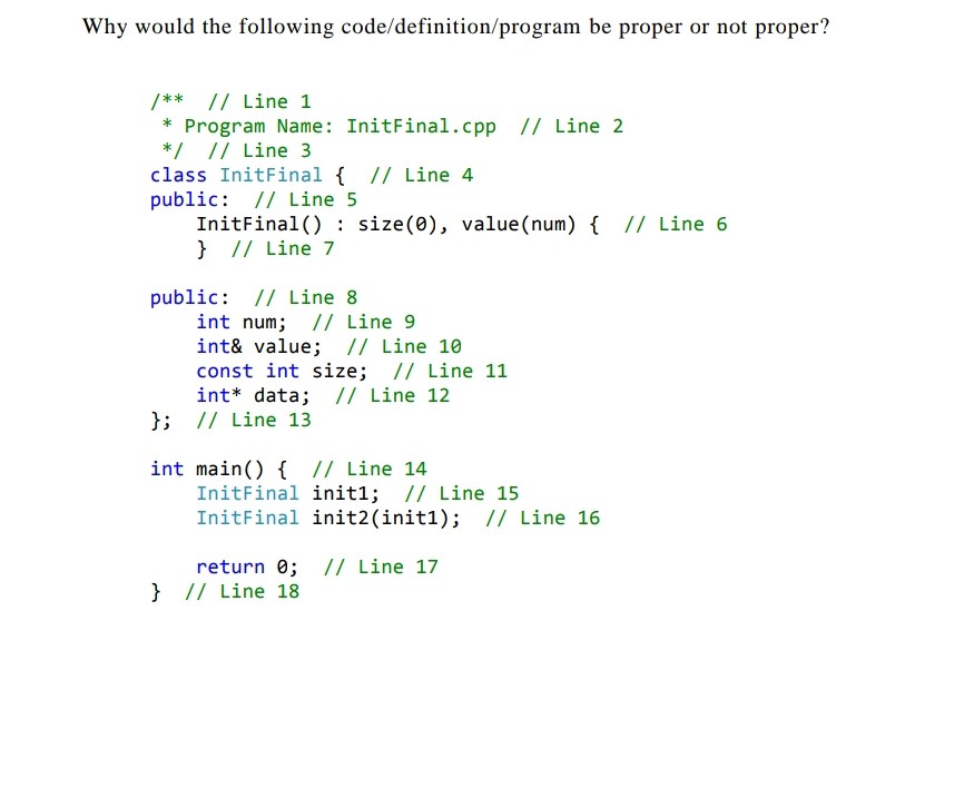 Solved Whywould the following code definition/program be | Chegg.com