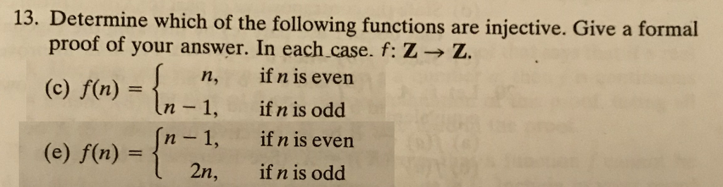 Solved 13. Determine which of the following functions are | Chegg.com