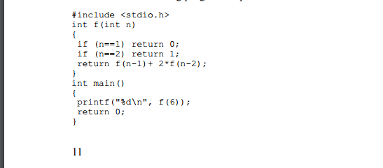Solved Include Int Fint N If N 1 Return 0 If N 2 7332