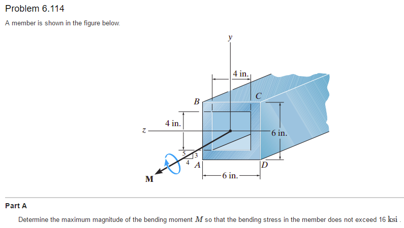 Solved A member is shown in the figure below. Part A | Chegg.com