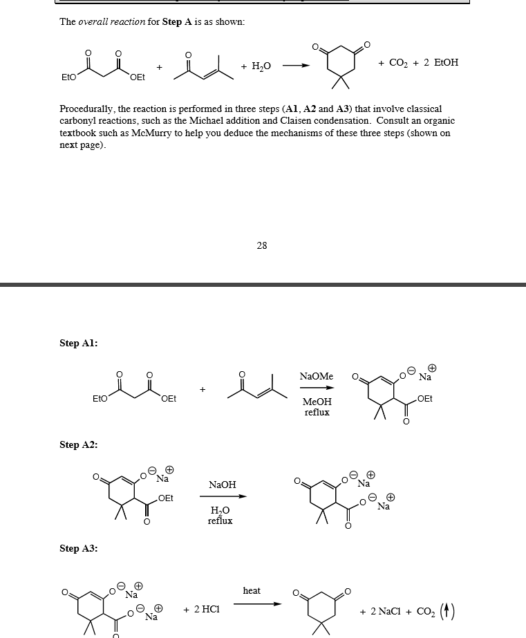 Solved 1. Synthesis of Dimedone and Derivatives A Multistep | Chegg.com