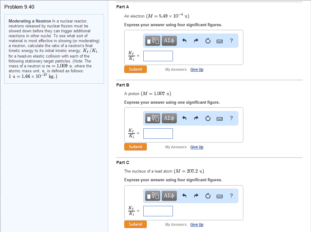 Solved Moderating a Neutron In a nuclear reactor, neutrons | Chegg.com