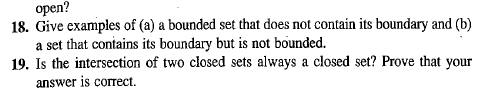 Solved Give examples of (a) a bounded set that does not | Chegg.com