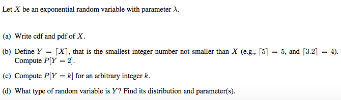 Let X be an exponential random variable with | Chegg.com