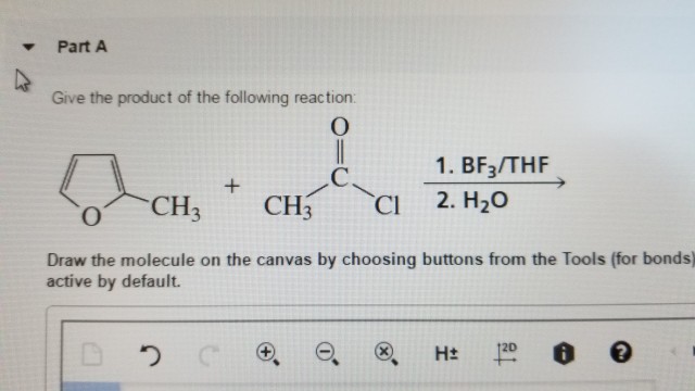 Solved Part A Give the product of the following reaction: 1. | Chegg.com