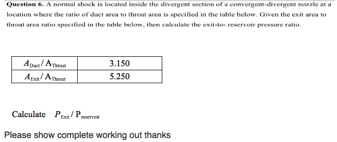 Solved A normal shock is located inside the divergent | Chegg.com