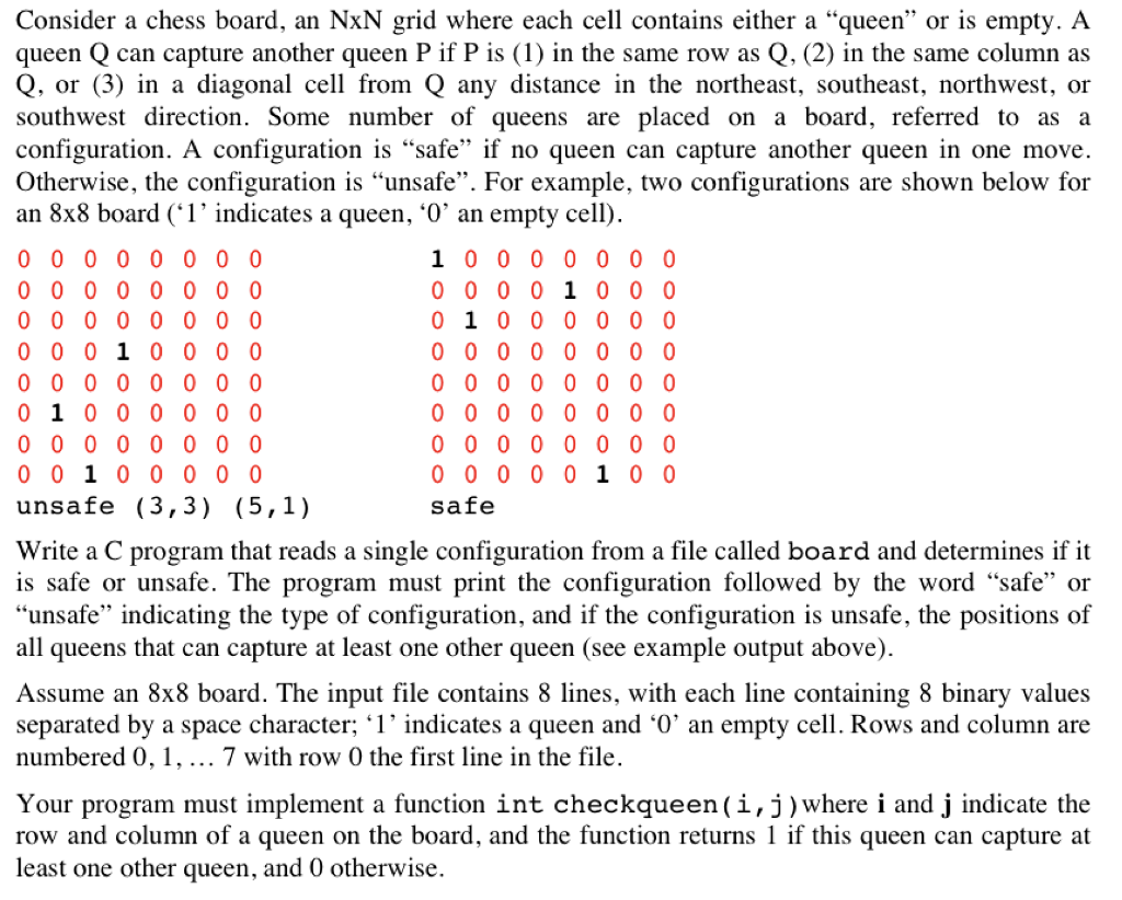 Solved Consider a chess board, an NxN grid where each cell | Chegg.com