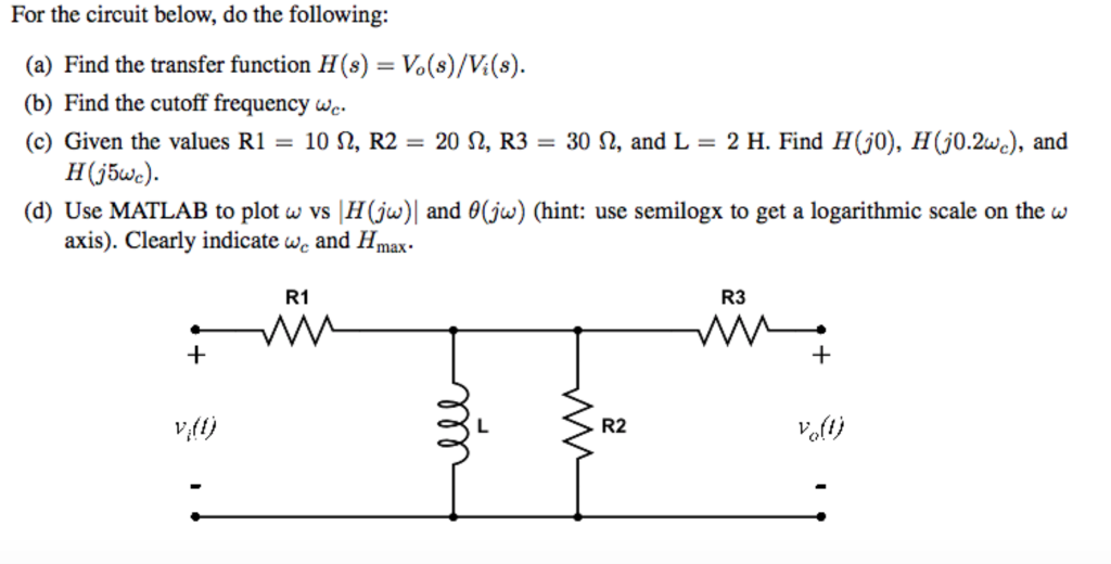 Solved For the circuit below, do the following (a) Find the | Chegg.com