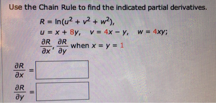 Solved Use the Chain Rule to find the indicated partial | Chegg.com