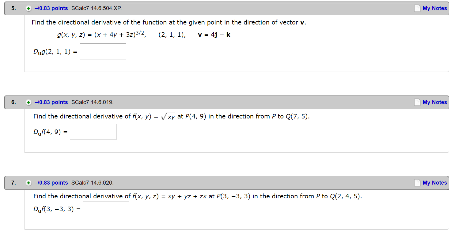Solved Find The Directional Derivative Of The Function At