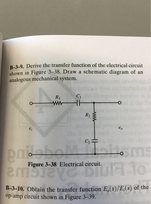 Derive the transfer function of the electrical | Chegg.com