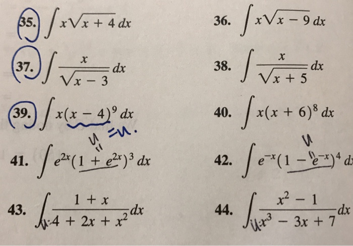 Solved Problems 15-2 are mixed-some require integration by | Chegg.com