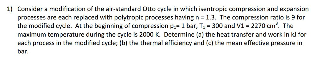 Consider a modification of the air-standard Otto | Chegg.com