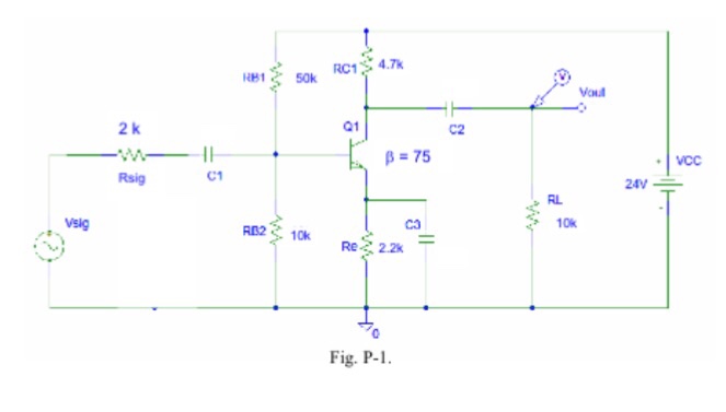 Solved I. (1). Using appropriate model, find voltage gain, | Chegg.com