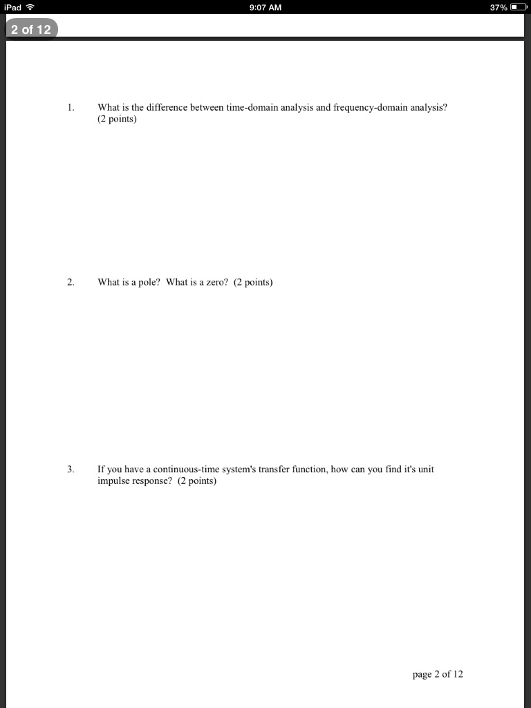 Solved What Is The Difference Between Time Domain Analysis
