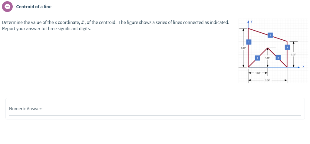 Solved Centroid of a line Determine the value of the x | Chegg.com