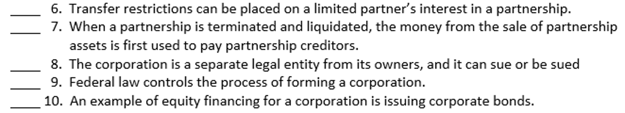 Solved Transfer restrictions can be placed on a limited | Chegg.com