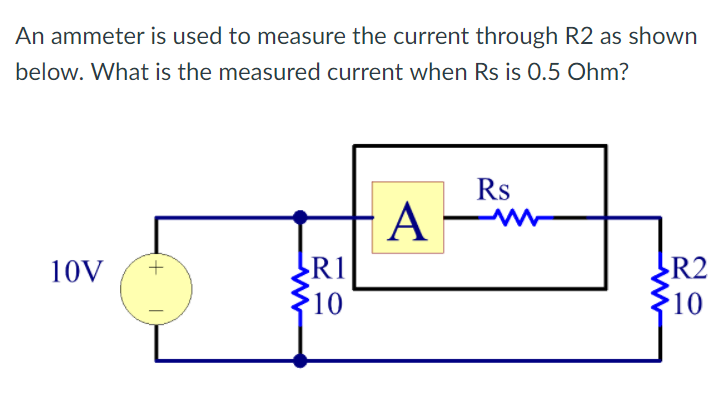 Solved An ammeter is used to measure the current through R2 | Chegg.com