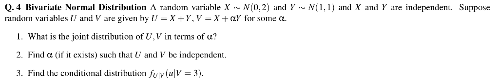 Solved Bivariate Normal Distribution A random variable X ~ | Chegg.com