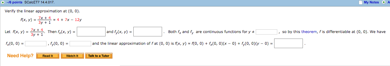 Solved Verify The Linear Approximation At 0 0 F X Y