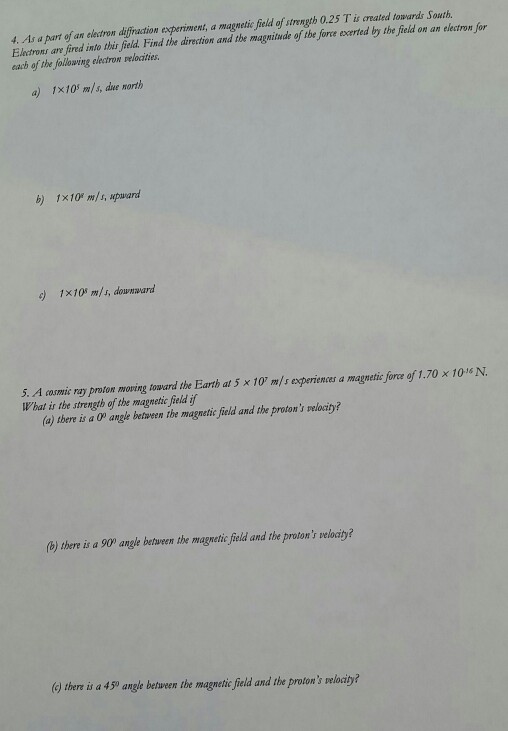 Solved As a part of an electron diffraction experiment, a | Chegg.com