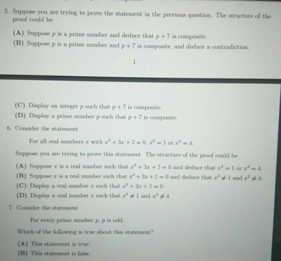 Solved 5. Suppose you are trying to prove the statement in | Chegg.com