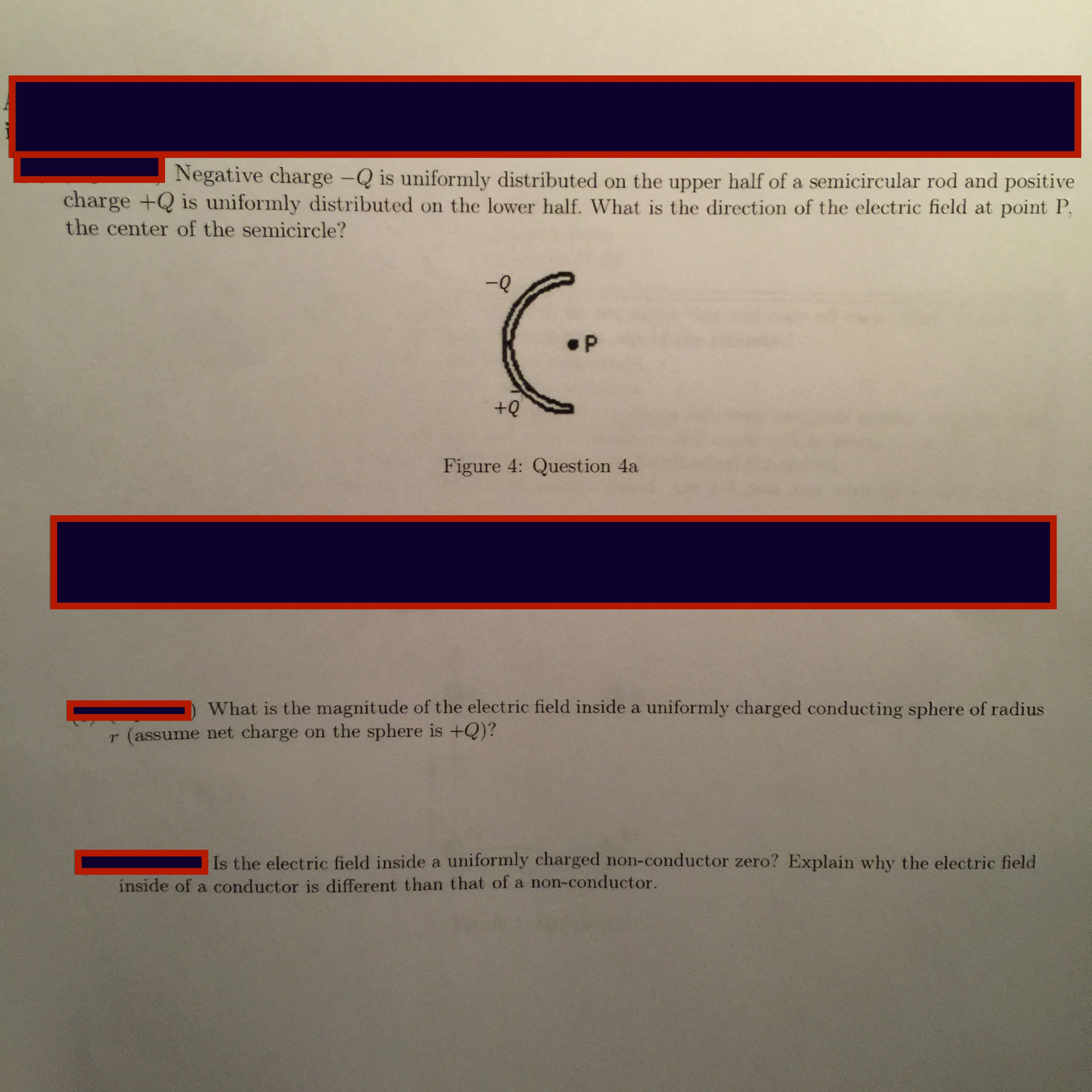 Solved Negative charge -Q is uniformly distributed on the | Chegg.com