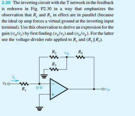 Solved The inverting circuit with the T network in the | Chegg.com