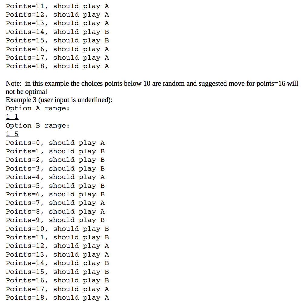 Solved Suppose there is a game with two options: A and B. | Chegg.com