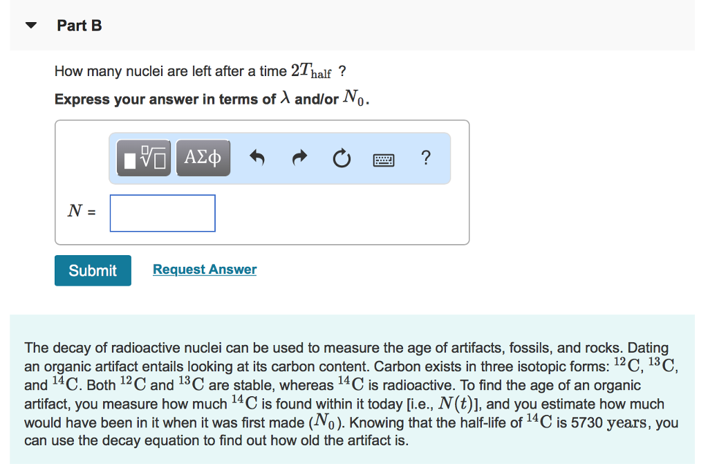 Solved Half-Life and Radioactive Dating ? 3of9 onstants Part | Chegg.com