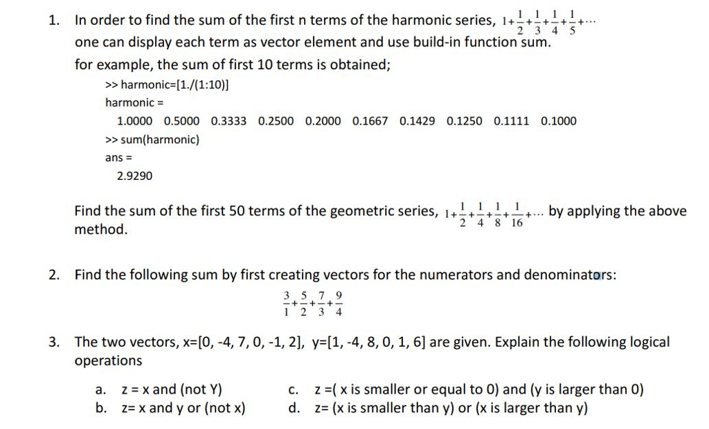 Solved In order to find the sum of the first n terms of the | Chegg.com