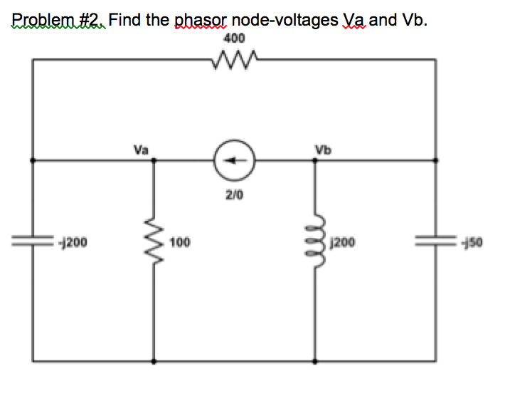 Solved Find the phasor node-voltages Va and Vb. | Chegg.com