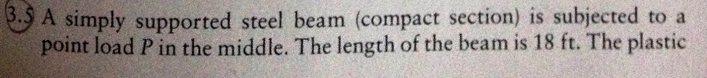A simply supported steel beam (compact section) is | Chegg.com