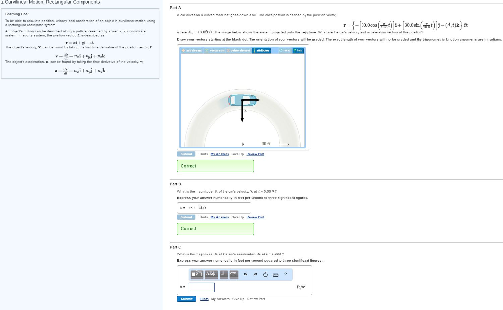 Solved t Curvilinear Motion: Rectangular Components Learning | Chegg.com