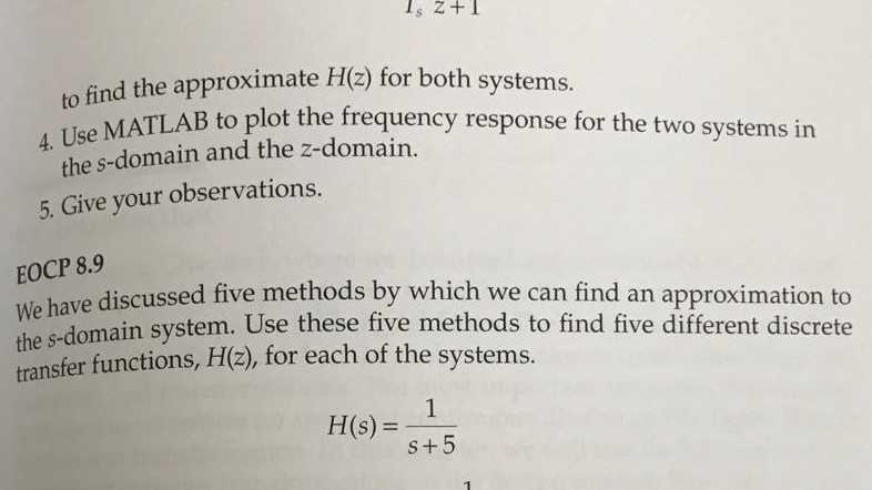 Solved Use MATLAB to plot the frequency response for the two | Chegg.com
